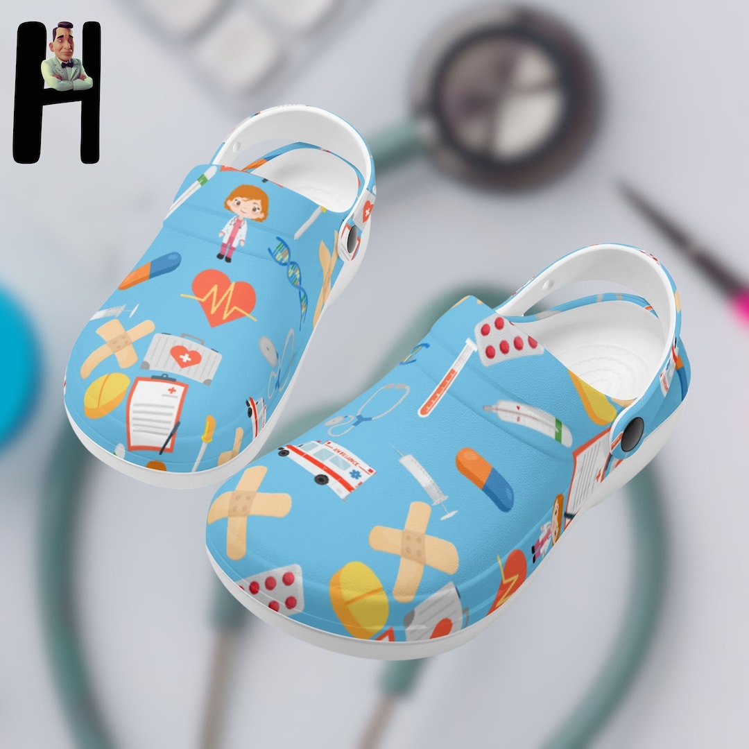 Nursing Appreciation Gift Clogs, Blue Nurse Sandal Shoes, Gift for ...