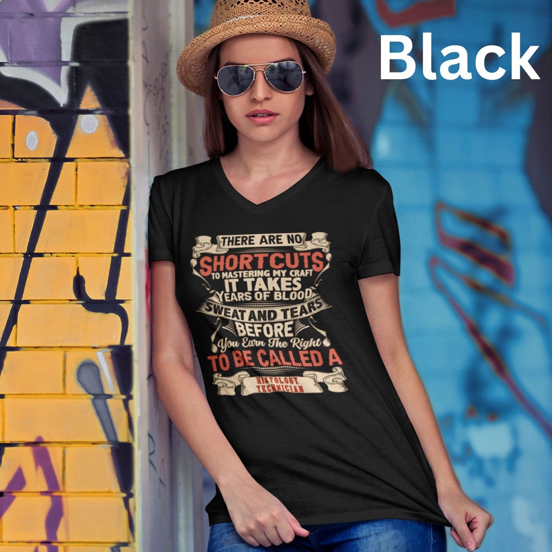 Histology V Neck T Shirt Gift, Histotech V Neck Tshirt Gift for Lab ...