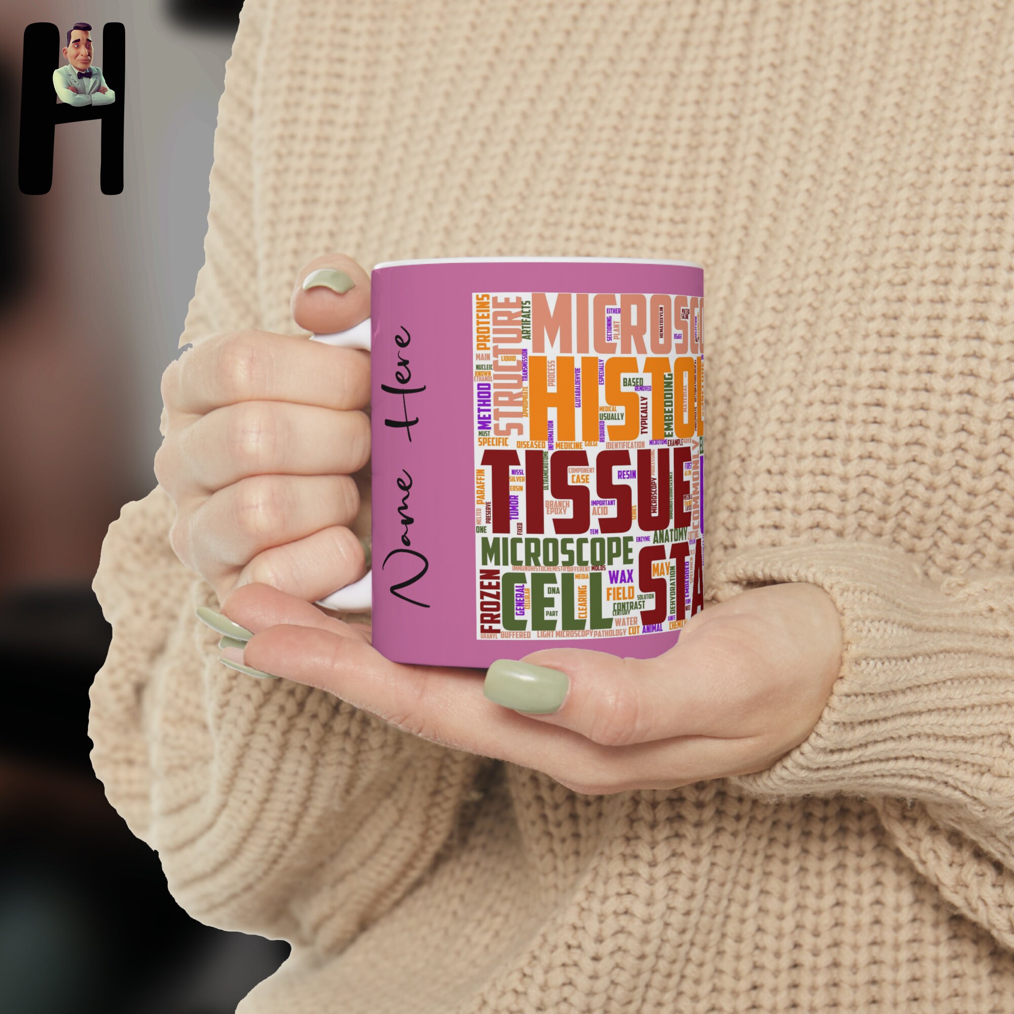 Personalized Histology Word Cloud Mug, histology, Lab Week Gift, Gift ...