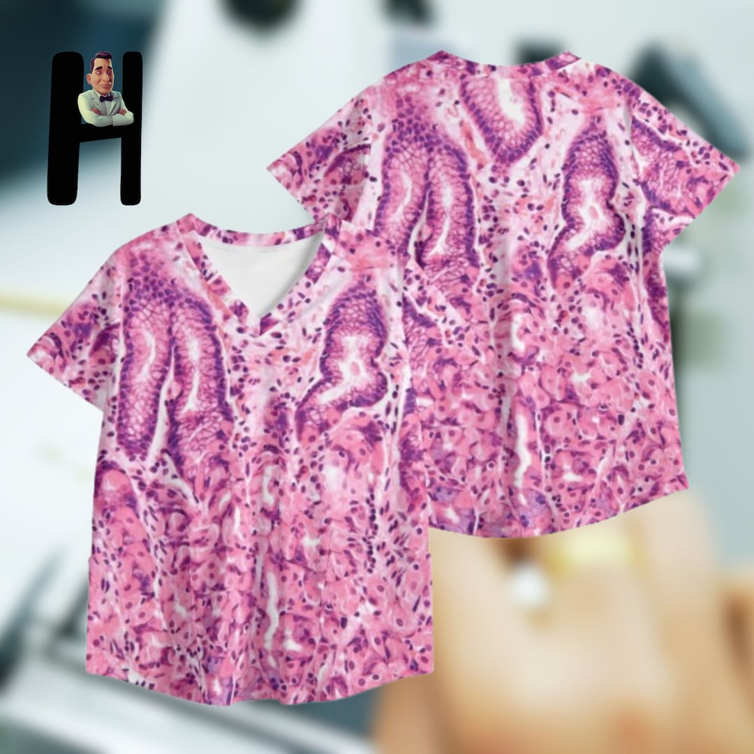 Histology H&E Scrub Top, Histotech Scrub Gift, Histo Tech Shirt ...
