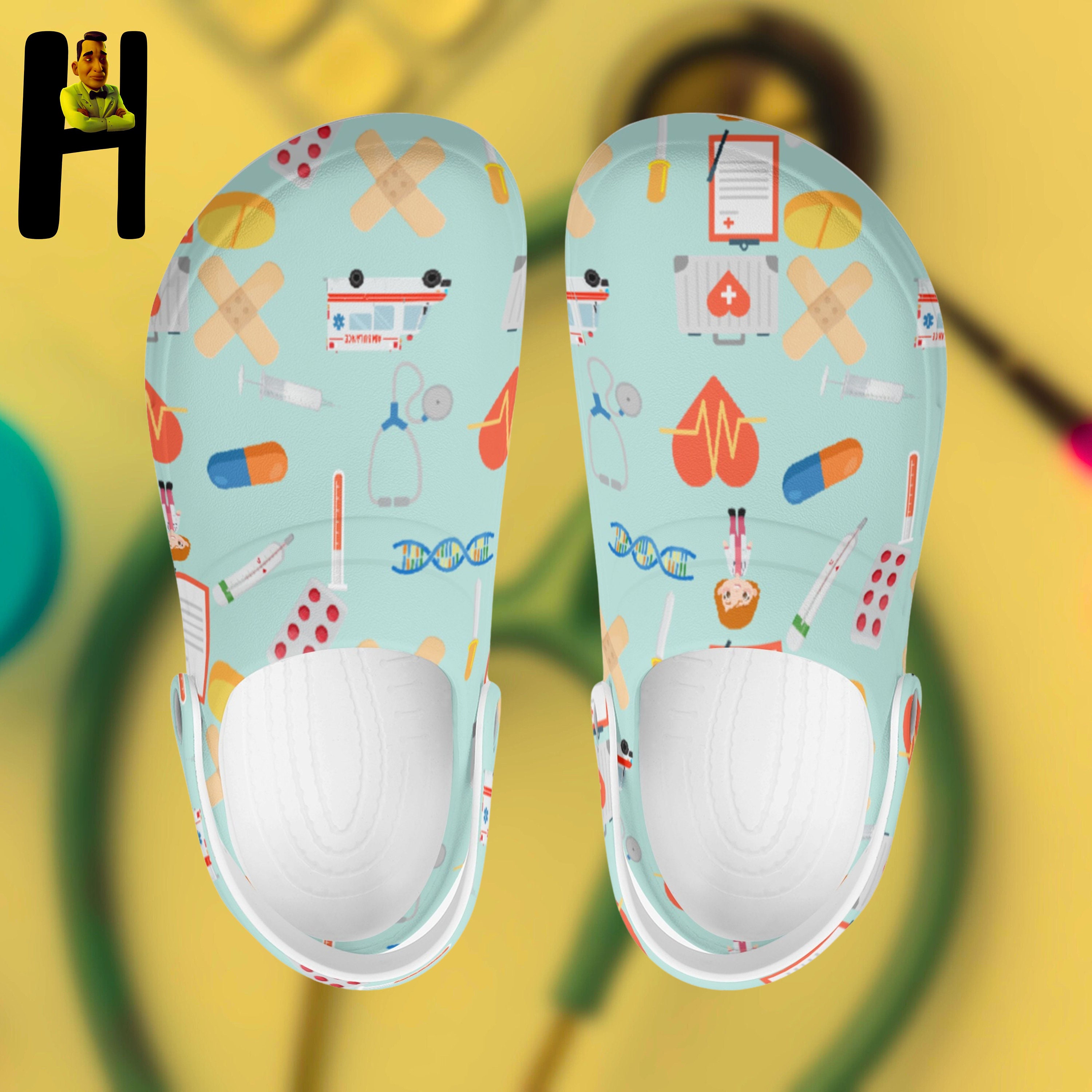 Nursing Appreciation Gift Clogs, Cecil Blue Nurse Sandal Shoes, Gift ...