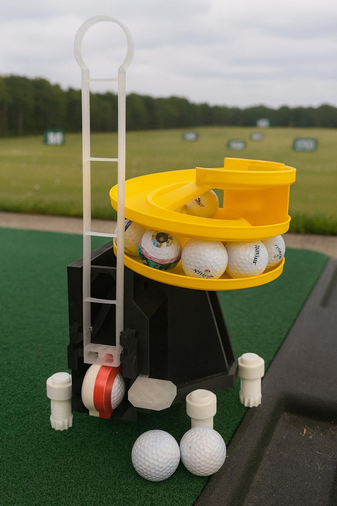 3D Printed Golf Ball Dispenser With Spiral Track – Fun Driving Range ...