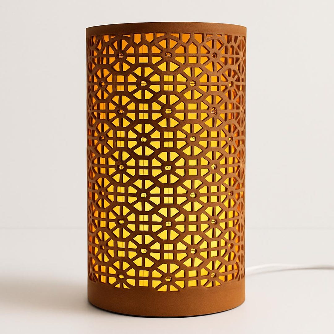 3D Printed Modern Ambient Lamp – Warm Glow LED Night Light, Minimalist ...