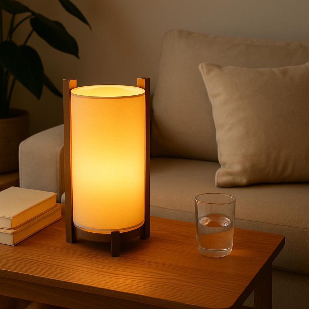 3D Printed Modern Ambient Lamp – Warm Glow LED Night Light, Minimalist ...