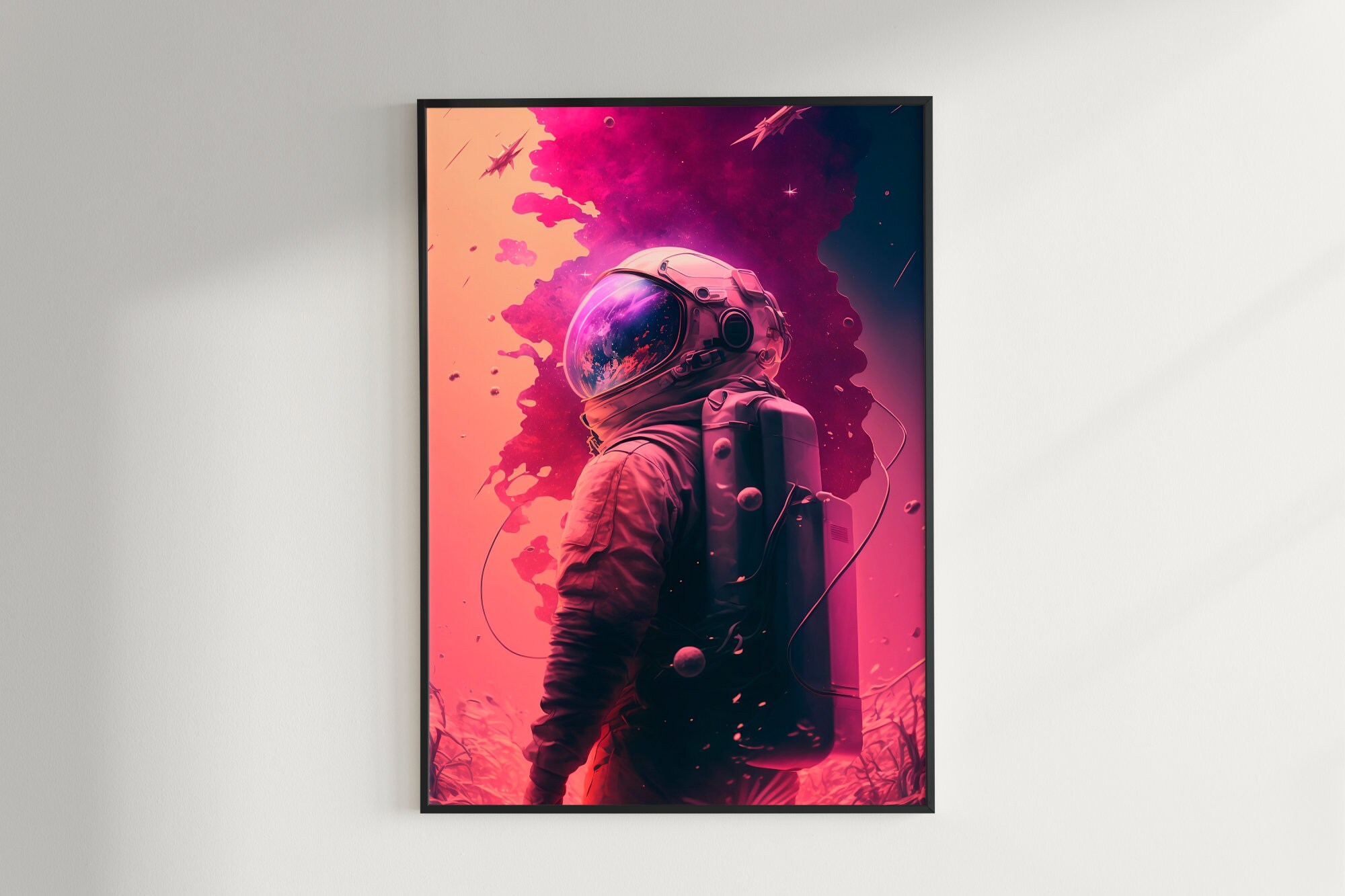 Colorful Astronaut in Space | Poster | Digital Download - Etsy