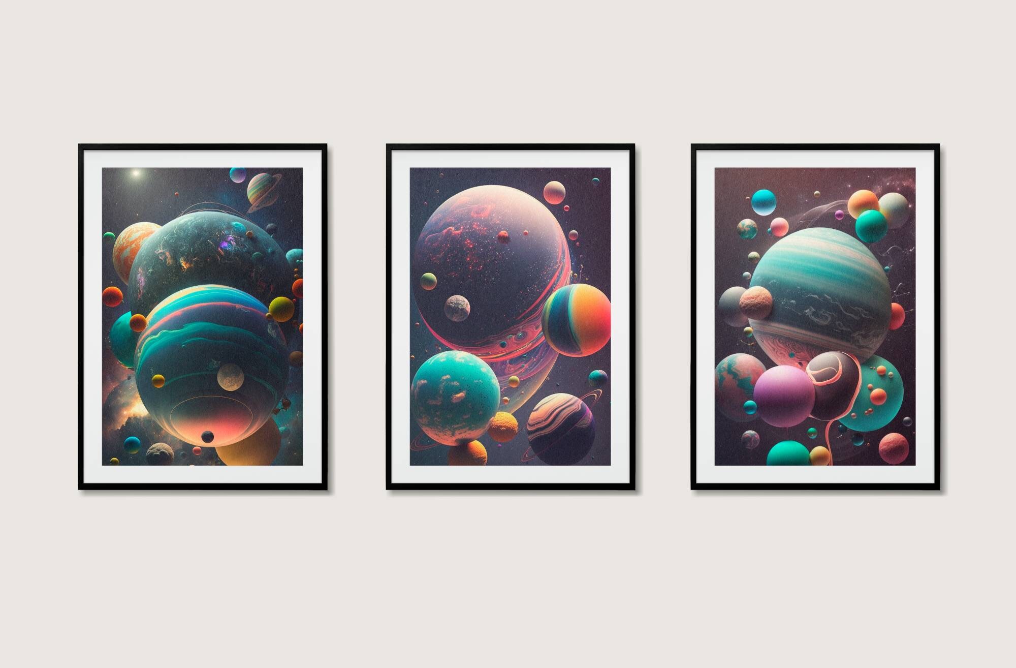 Party Planets - Set of 18 Digital Posters for Instant Download - Etsy