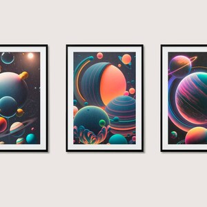 Party Planets - Set of 18 Digital Posters for Instant Download - Etsy