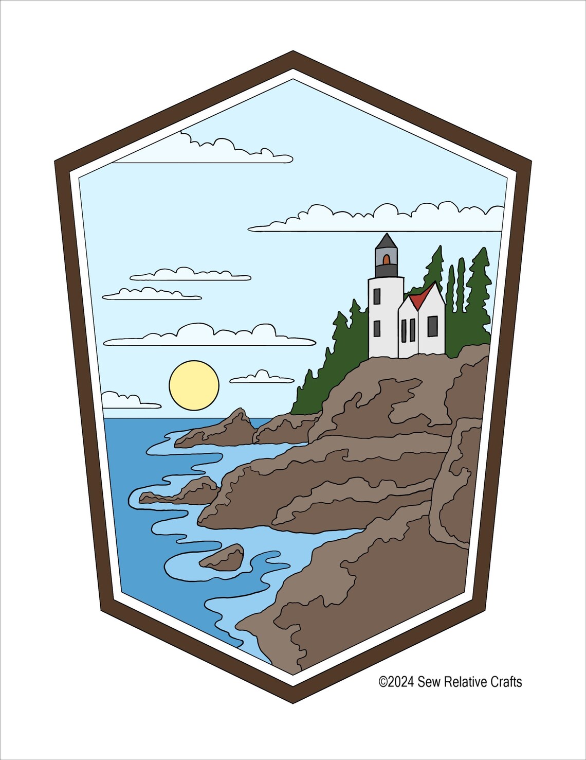 ACADIA National Park Fabric Collage Pattern - Etsy