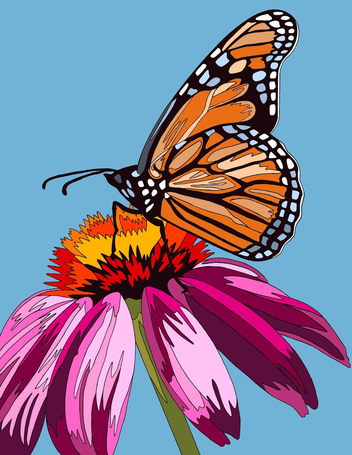 MONARCH Fabric Collage PDF Pattern - Etsy