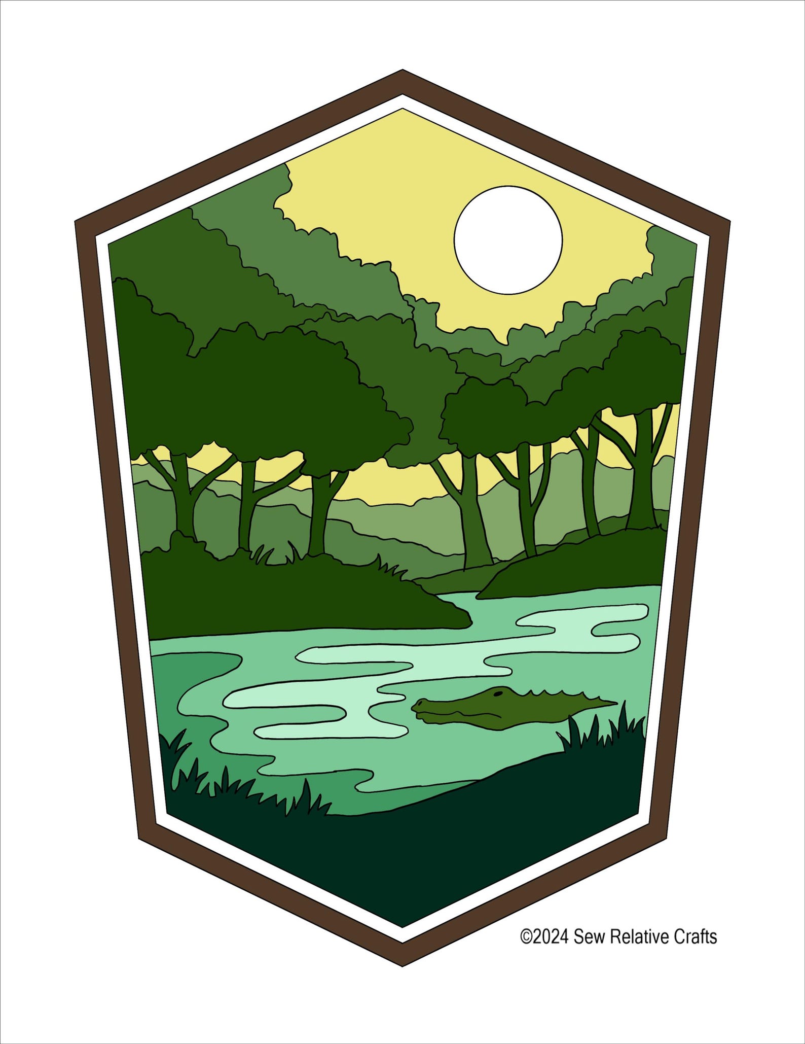 EVERGLADES National Park Fabric Collage Pattern - Etsy