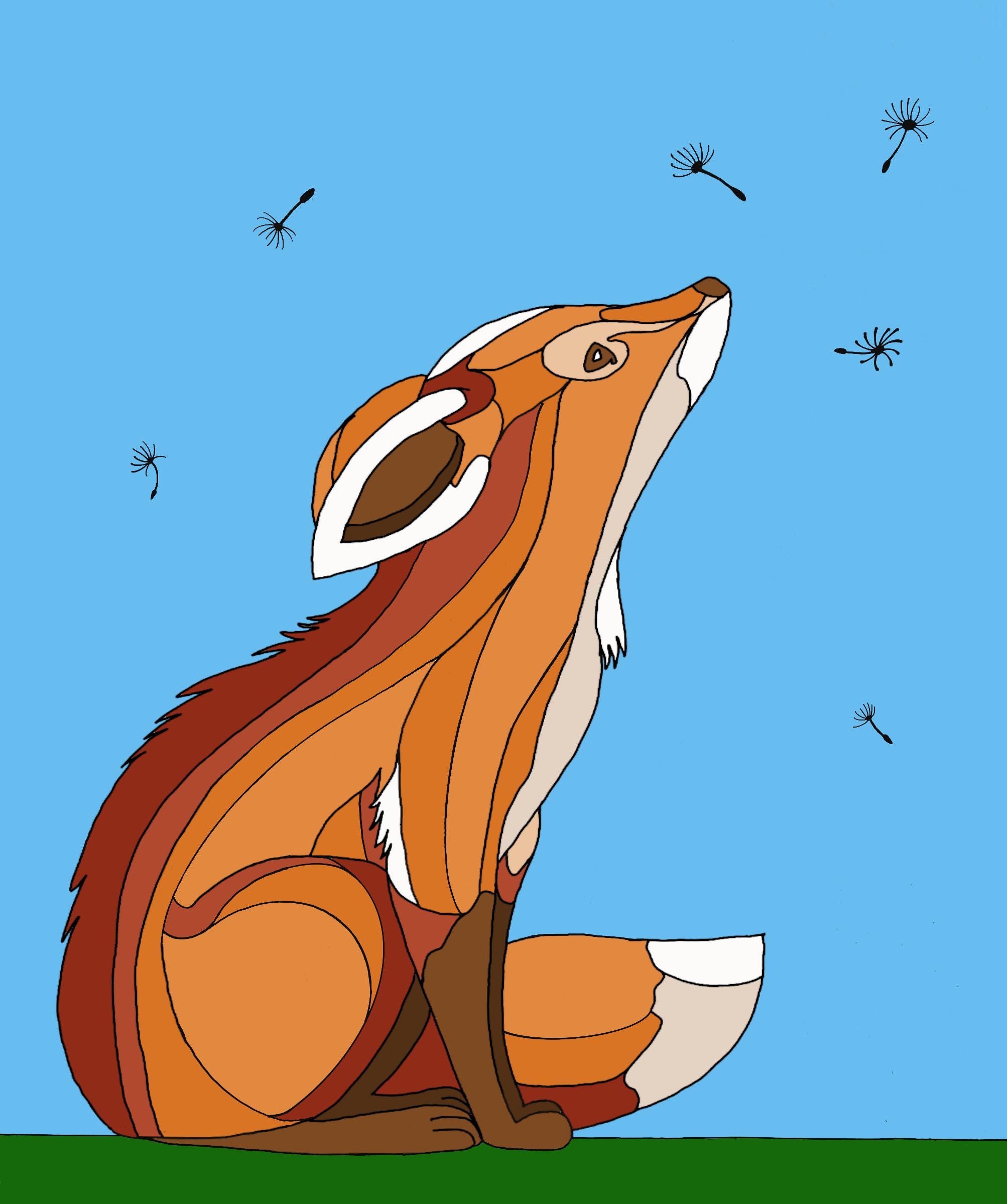 FOX WISHES Fabric Collage Pattern - Etsy