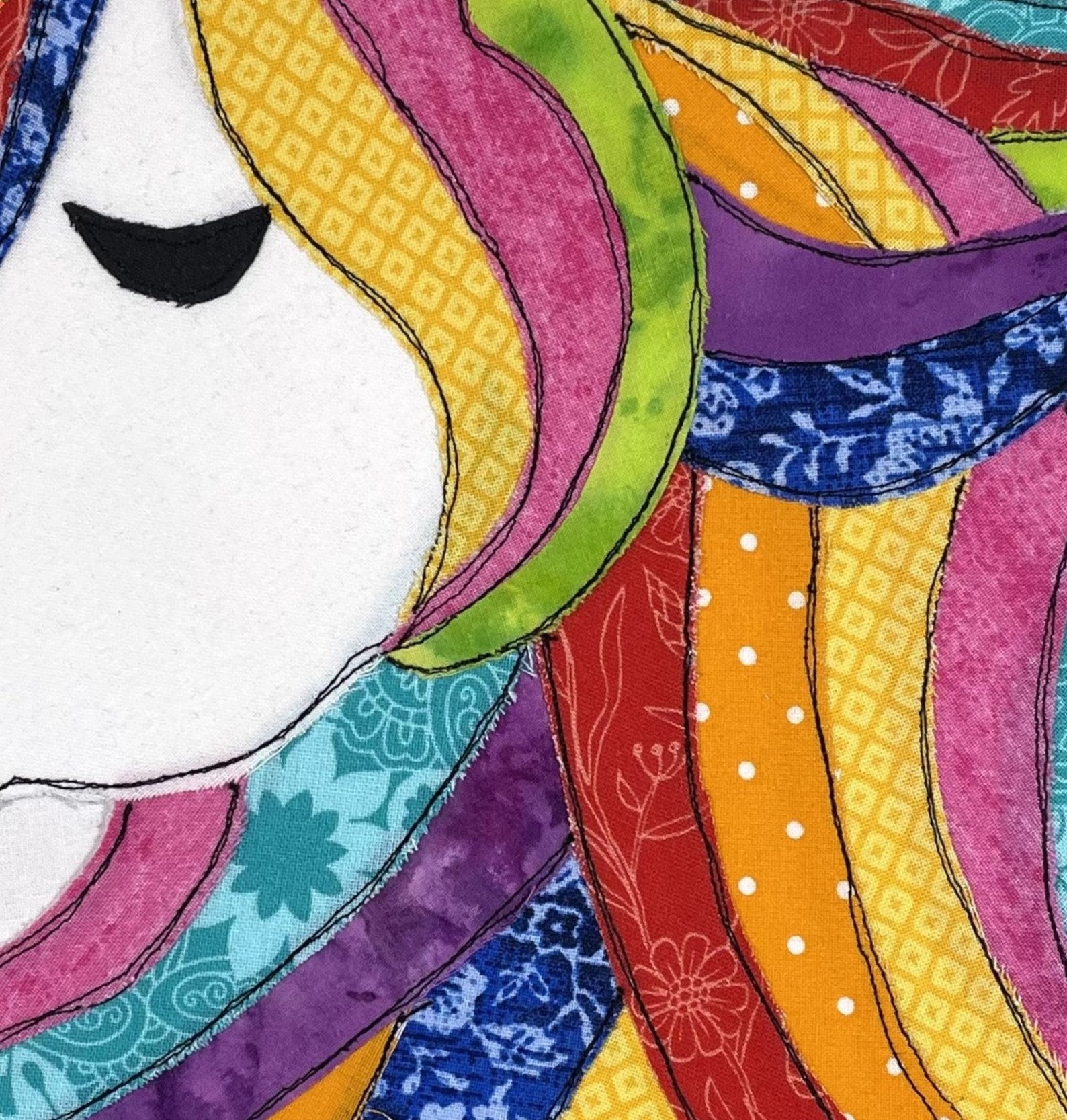 UNICORN Fabric Collage Pattern - Etsy