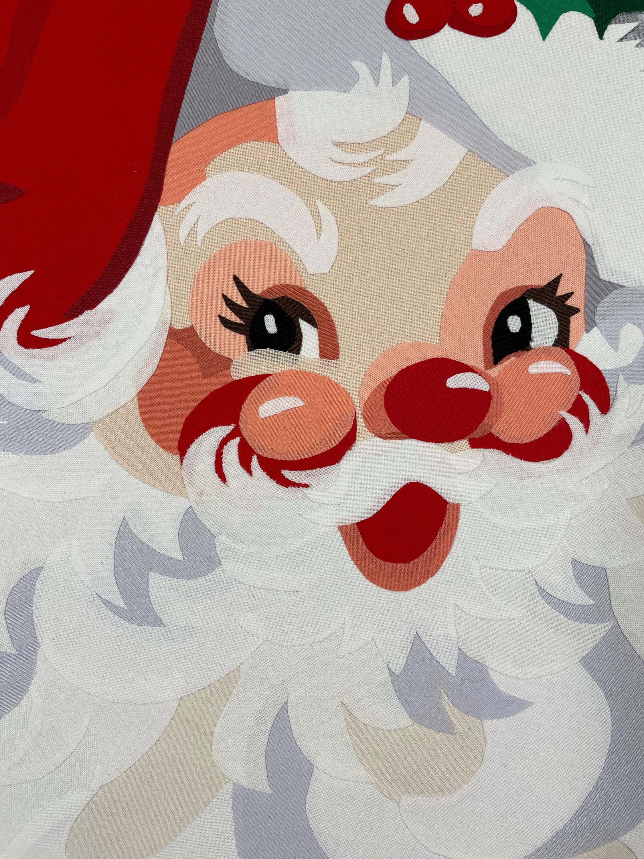 SANTA Fabric Collage Pattern - Etsy