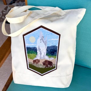 YELLOWSTONE National Park Fabric Collage Pattern - Etsy