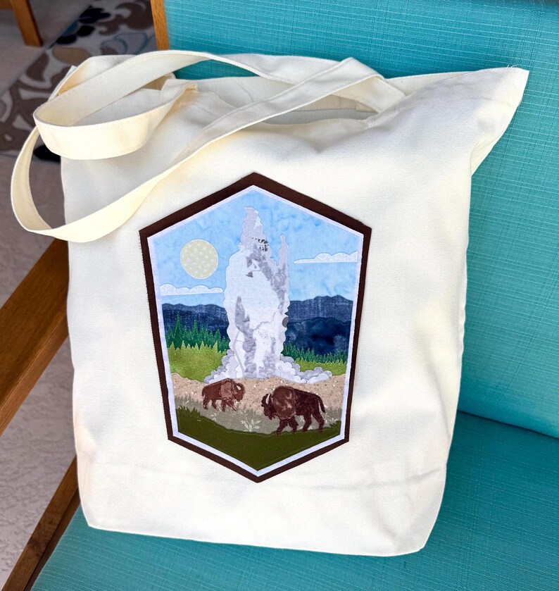 YELLOWSTONE National Park Fabric Collage Pattern - Etsy