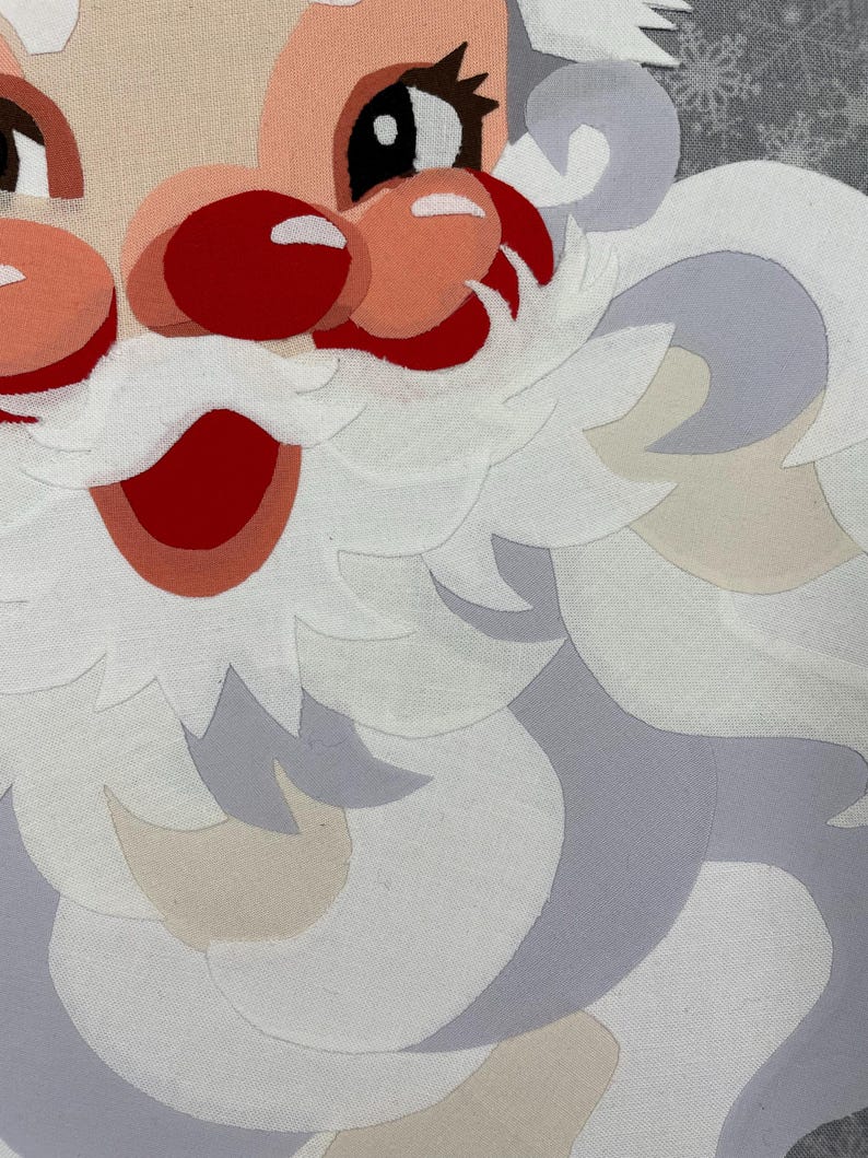 SANTA Fabric Collage Pattern - Etsy