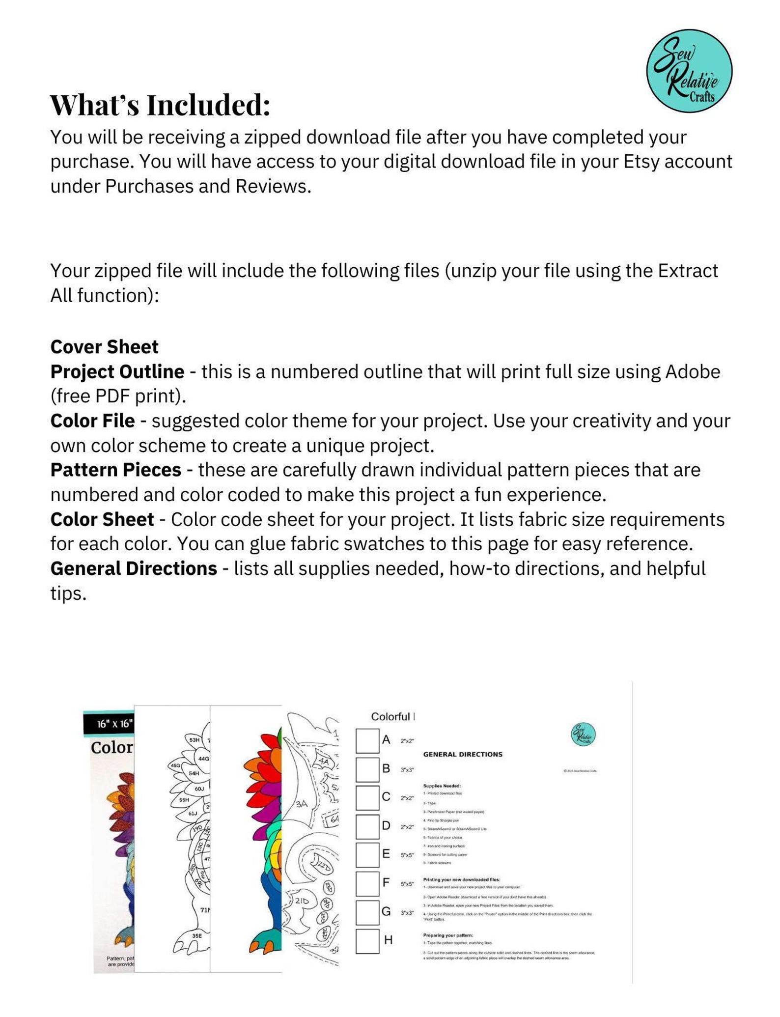 BIRD 4 Pack Fabric Collage Pattern - Etsy