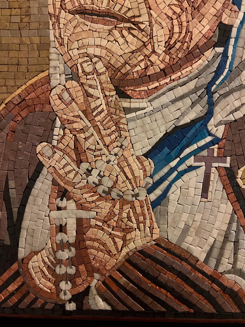 Handmade Mother Teresa Stone Mosaic - Etsy
