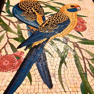 Handmade Framed Parakeet Birds on a Branch Wall Art Mosaic - Etsy