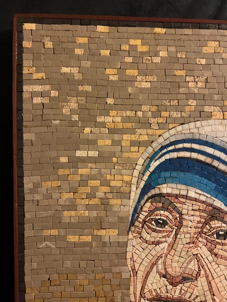 Handmade Mother Teresa Stone Mosaic - Etsy