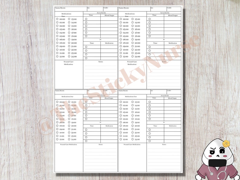 4 Patient Nurse Brain Report Sheet Med Surge Report Sheet and Med Pass ...