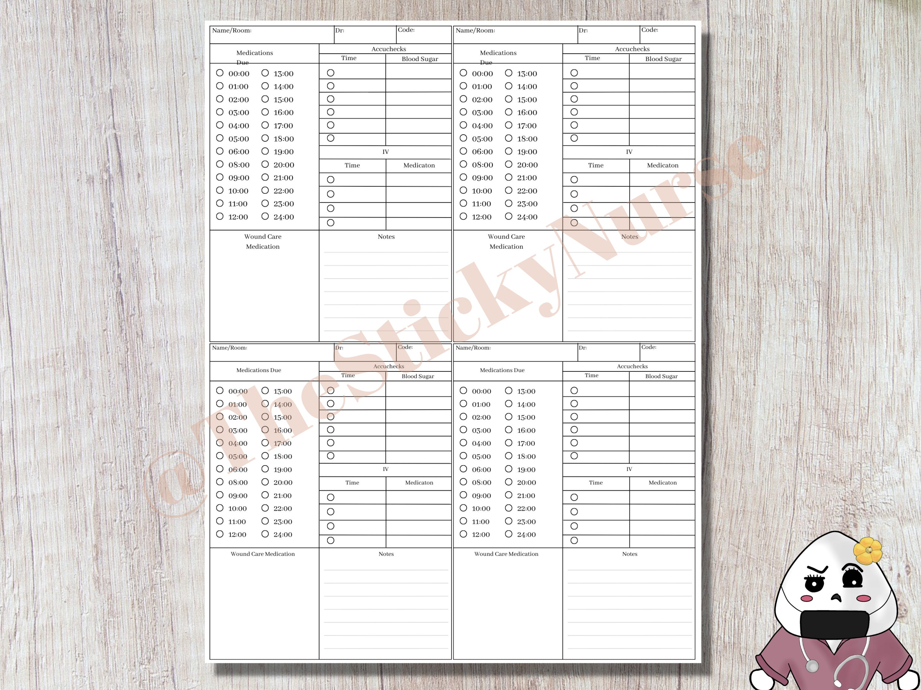 4 Patient Nurse Brain Report Sheet Med Surge Report Sheet and Med Pass ...