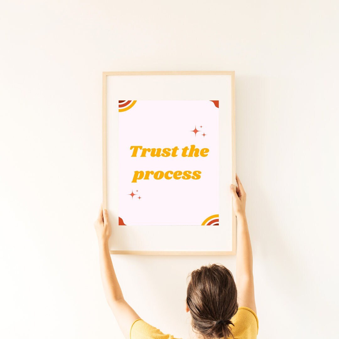 Trust the Process, Positive Quotes, Wall Art, Digital Print, Classroom ...