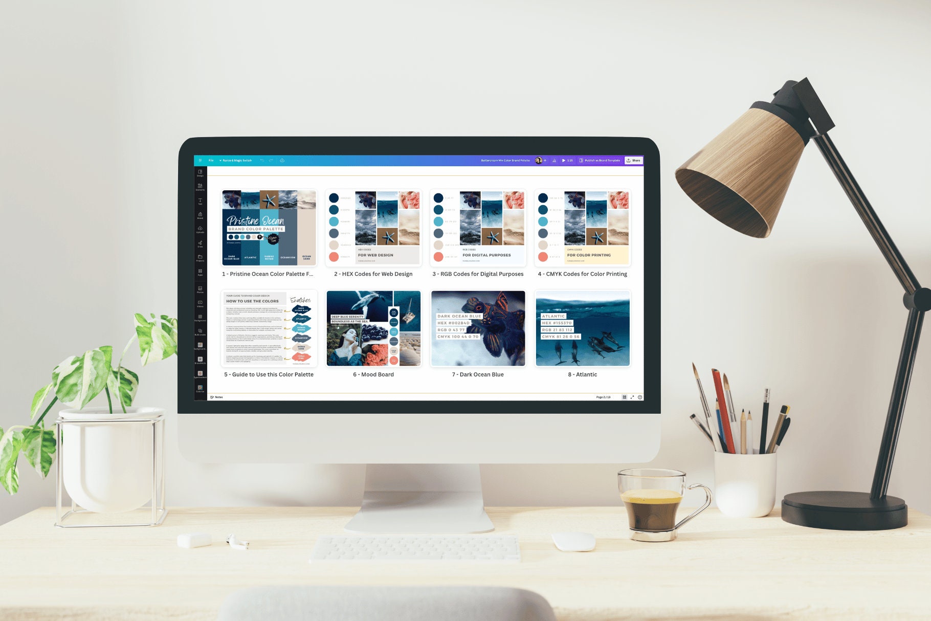 Canva Editable Color Palette With Hex • RGB • CMYK Codes | Premium ...