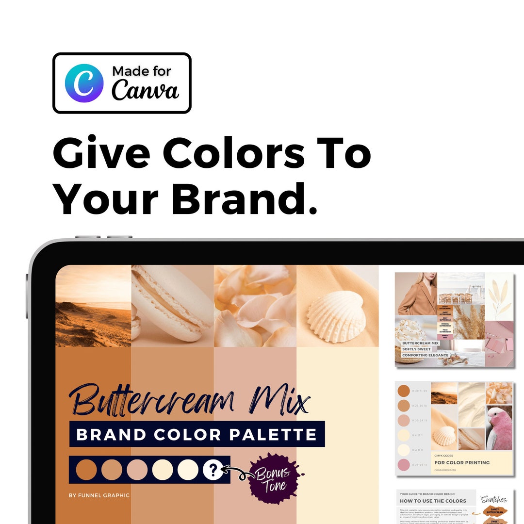 Buttercream Brand Color Palette: Canva Editable Template - Etsy