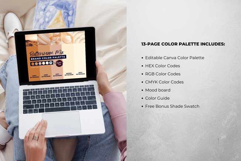 Buttercream Brand Color Palette: Canva Editable Template - Etsy
