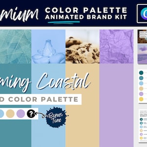 Coastal Color Palette: Canva Brand Creator Kit (editable) - Etsy