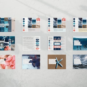 Ocean Color Palette: Canva Editable Brand Kit (digital Download) - Etsy