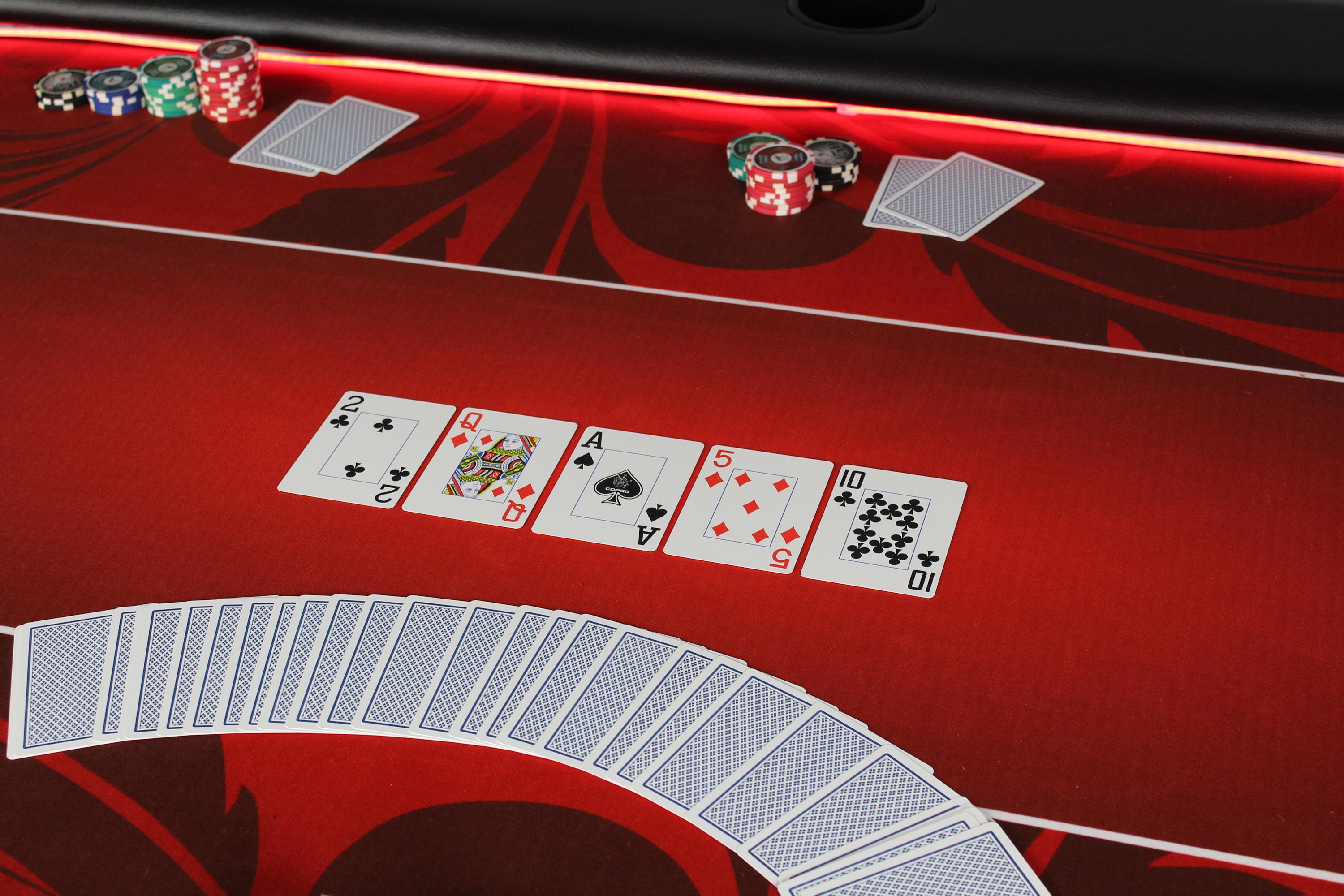 Red Poker Table Felt