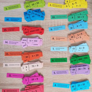 Math Dominoes for Children 5-12 Years Old, a Gift for a First Grader ...
