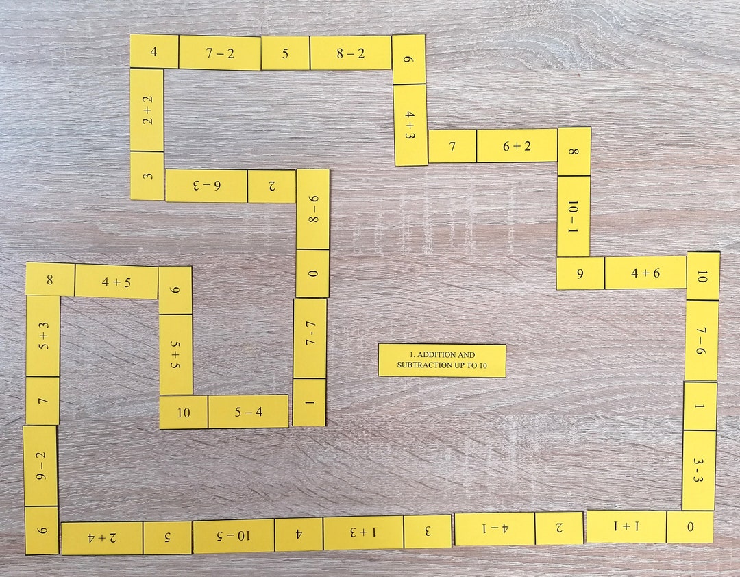 Math Dominoes. Mathematics in Primary School. Printable 16 Different ...