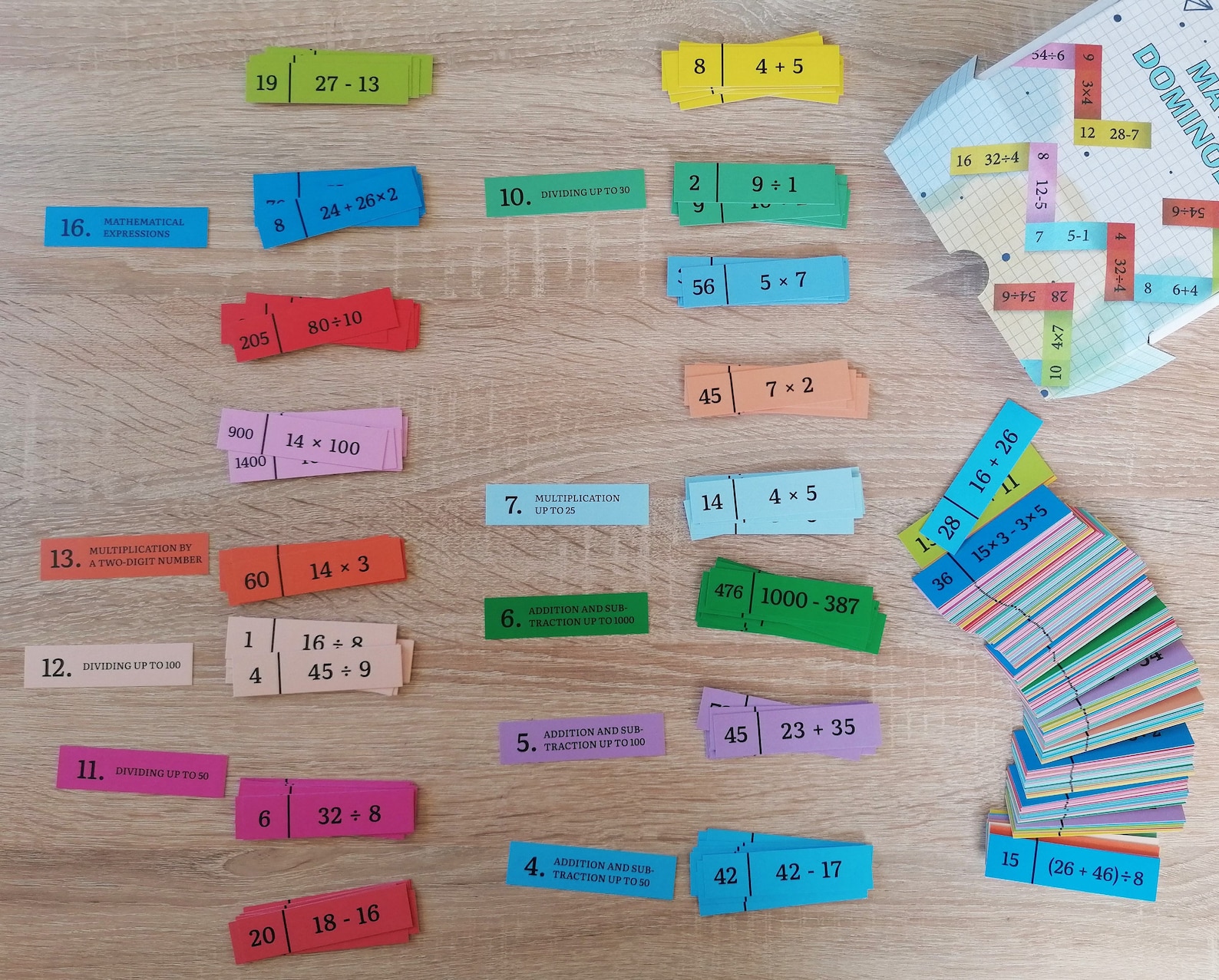 Math Dominoes for Children 5-12 Years Old, a Gift for a First Grader ...