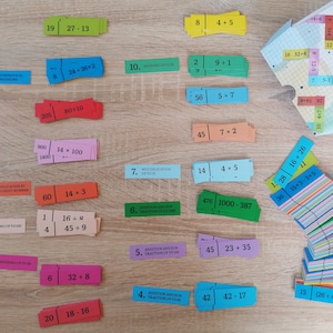 Math Dominoes for Children 5-12 Years Old, a Gift for a First Grader ...