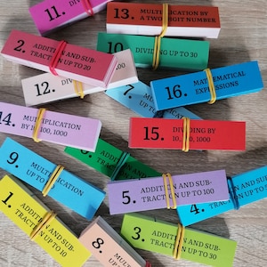 Math Dominoes for Children 5-12 Years Old, a Gift for a First Grader ...
