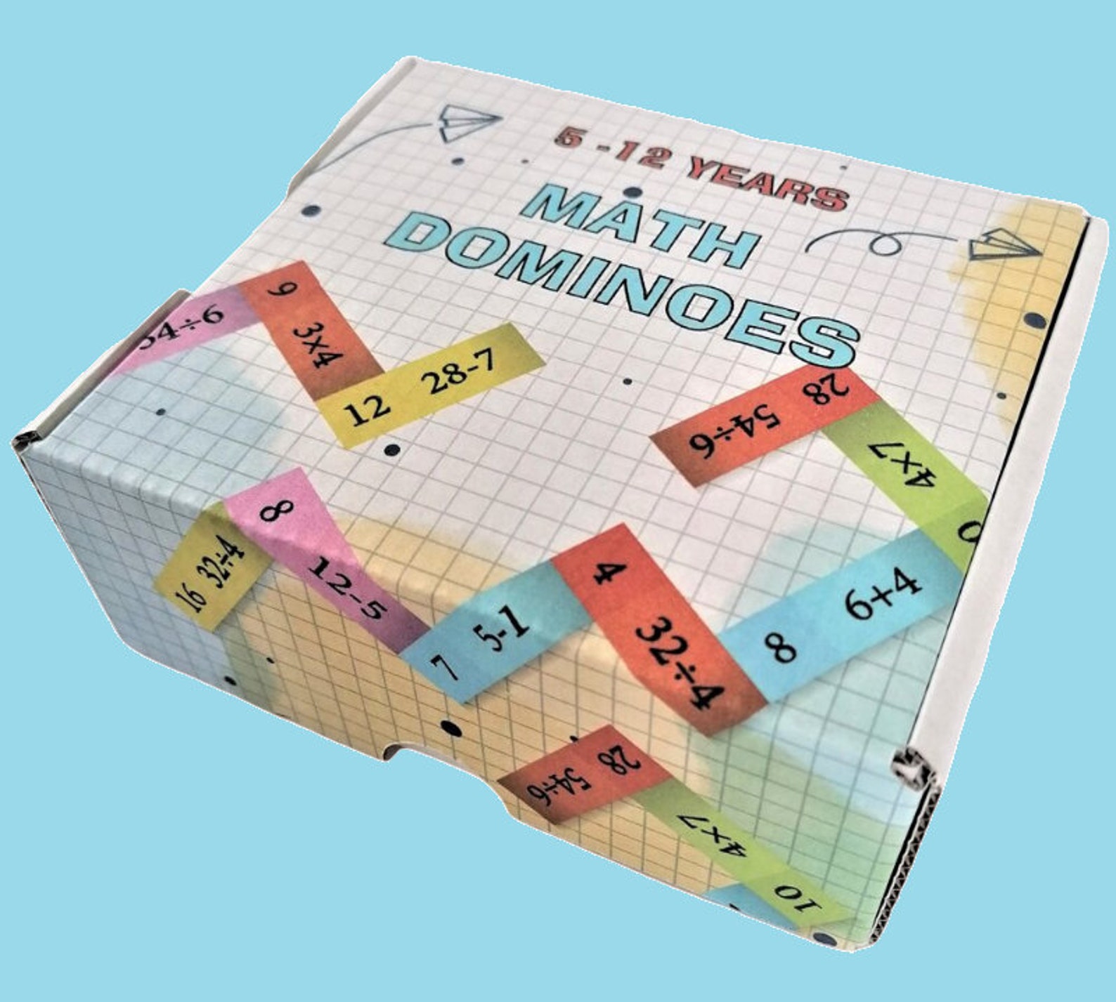 Math Dominoes for Children 5-12 Years Old, a Gift for a First Grader ...