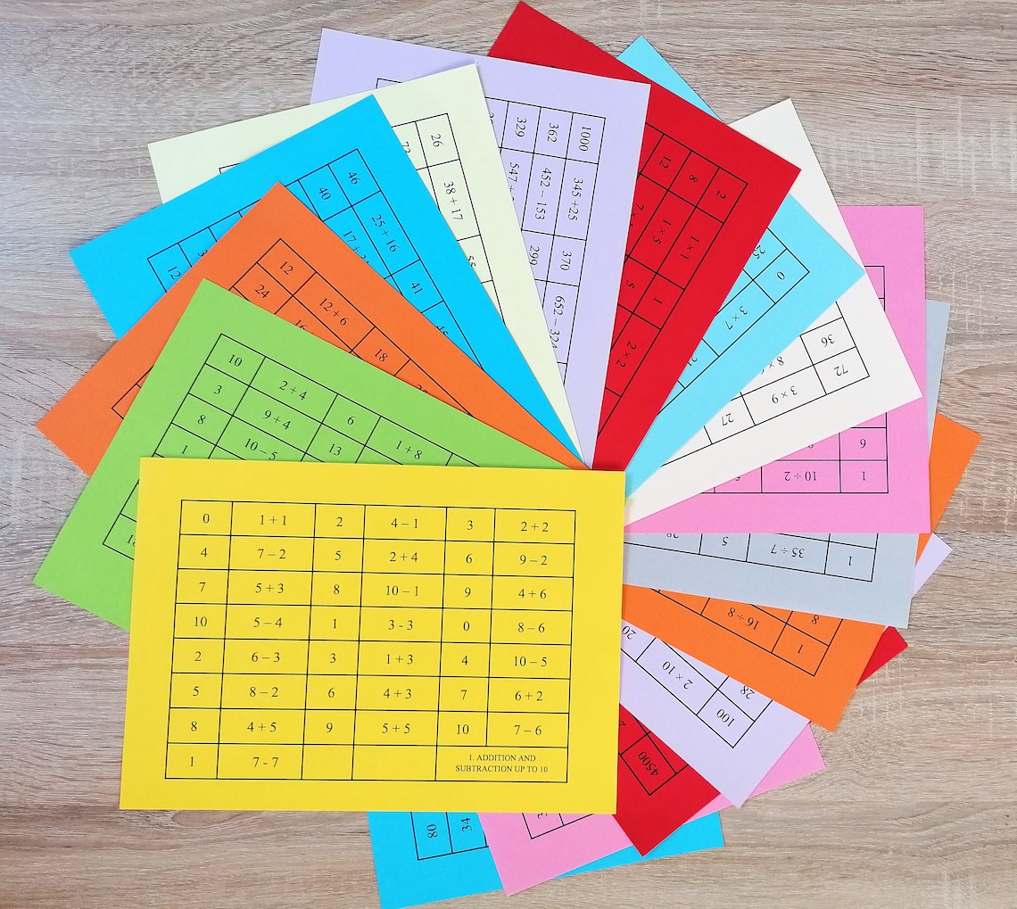 16 Printable Different Math Dominoes Sheets for Grade 1-4. Addition ...