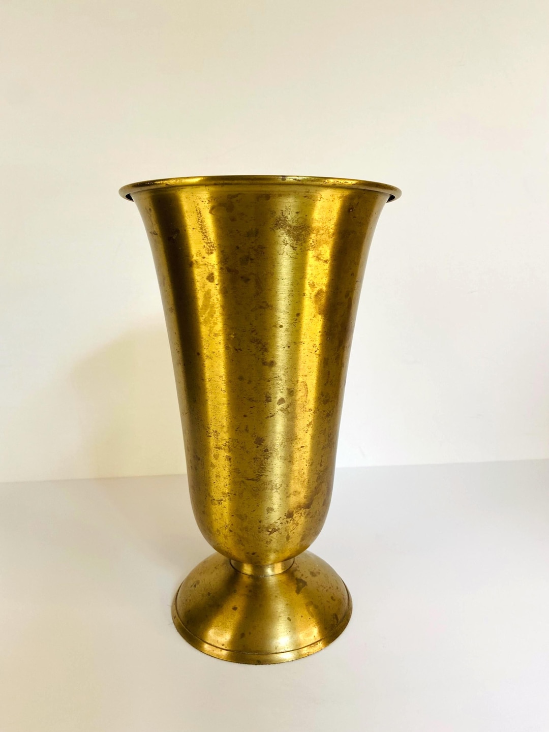 Vintage Brass Trumpet Vase: Tall Boho Altar Style Decor - Etsy