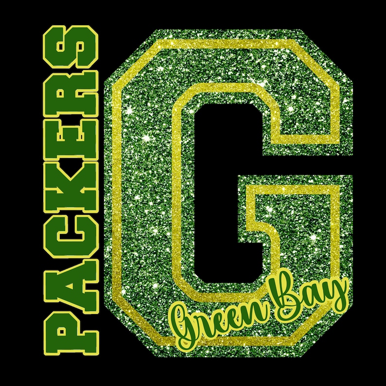 Big G| Glitter| Green Bay| Png| Svg - Etsy
