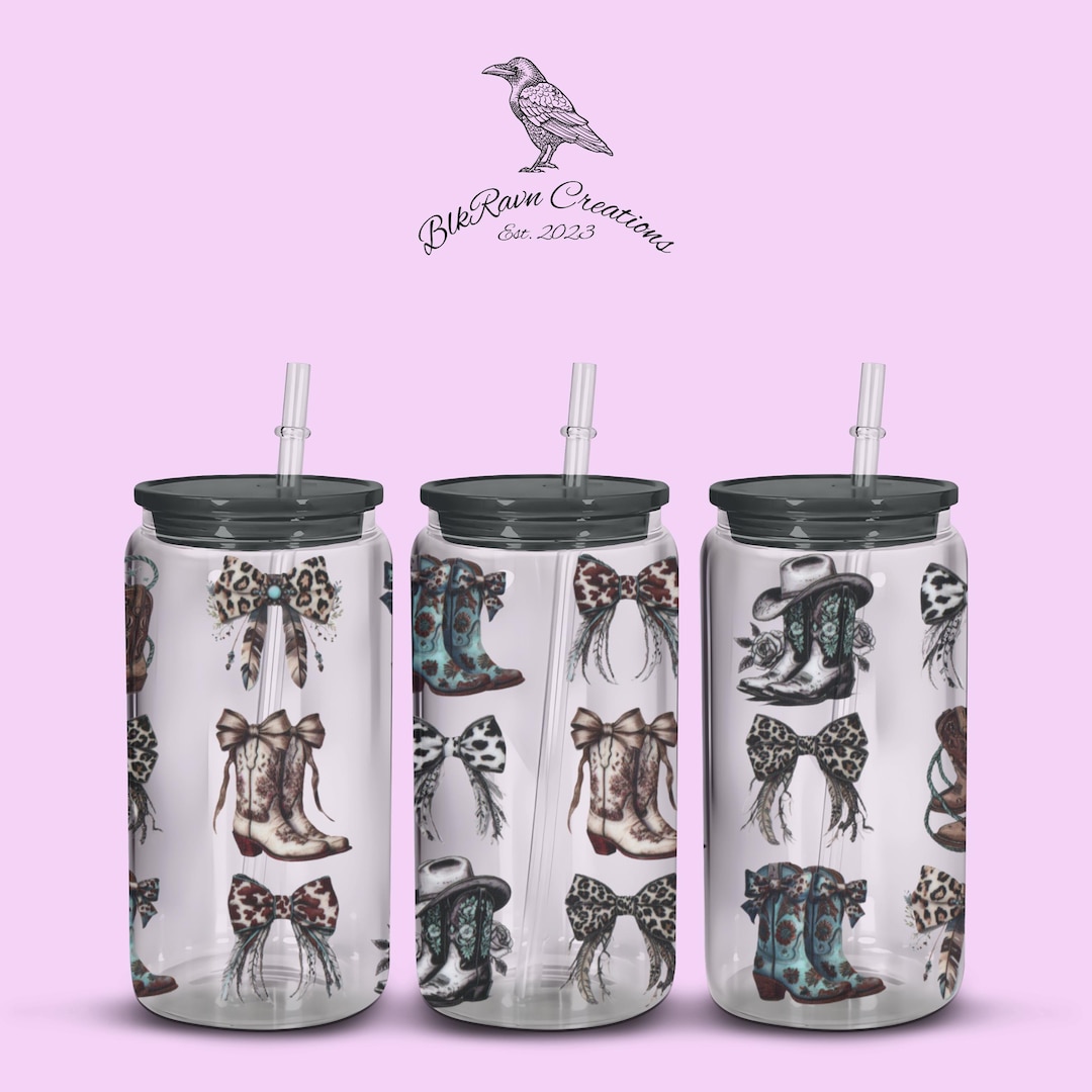 Rodeo Darling | UV DTF Wrap for Glass Can Cup | Waterproof Decal - Etsy