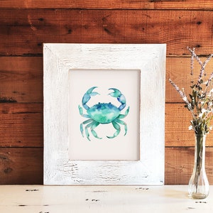 Crab Watercolor Print - Digital Download, Printable Wall Art, Ocean ...