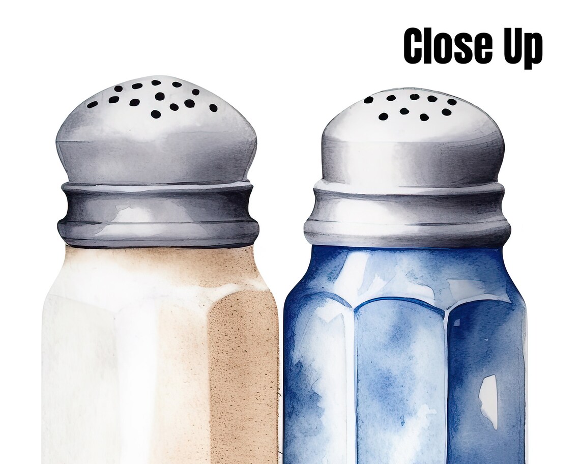 Salt and Pepper Shakers Watercolor Digital Download, Printable Wall Art ...