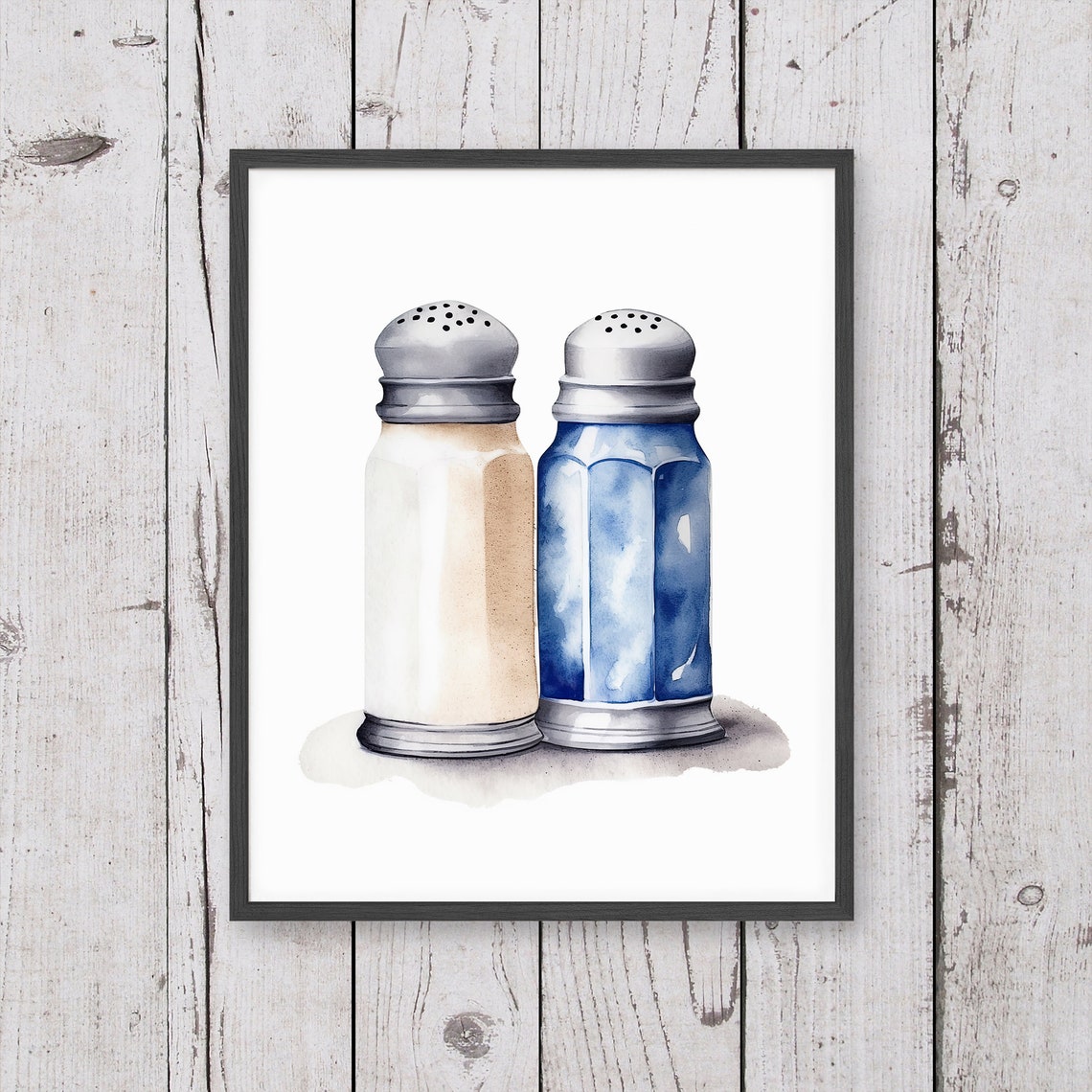 Salt and Pepper Shakers Watercolor Digital Download, Printable Wall Art ...