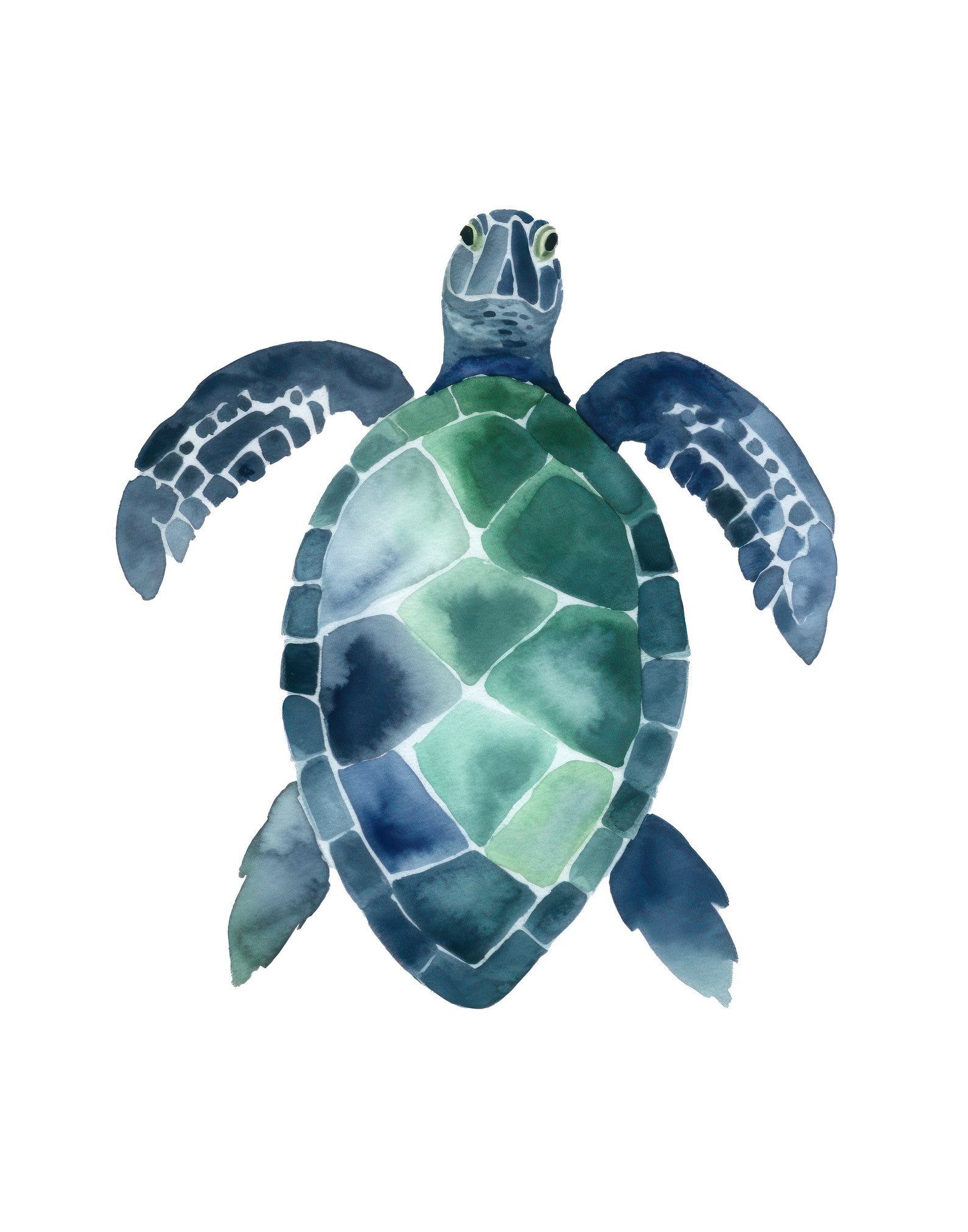 Sea Life Six Print Bundle Watercolor Digital Download, Sea Horse ...