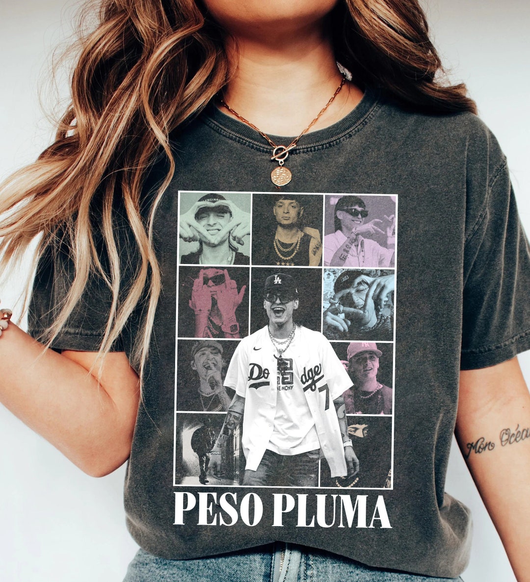 Vintage Peso Pluma Homage 90s Shirt, Peso Pluma World Tour 2024 Shirt ...