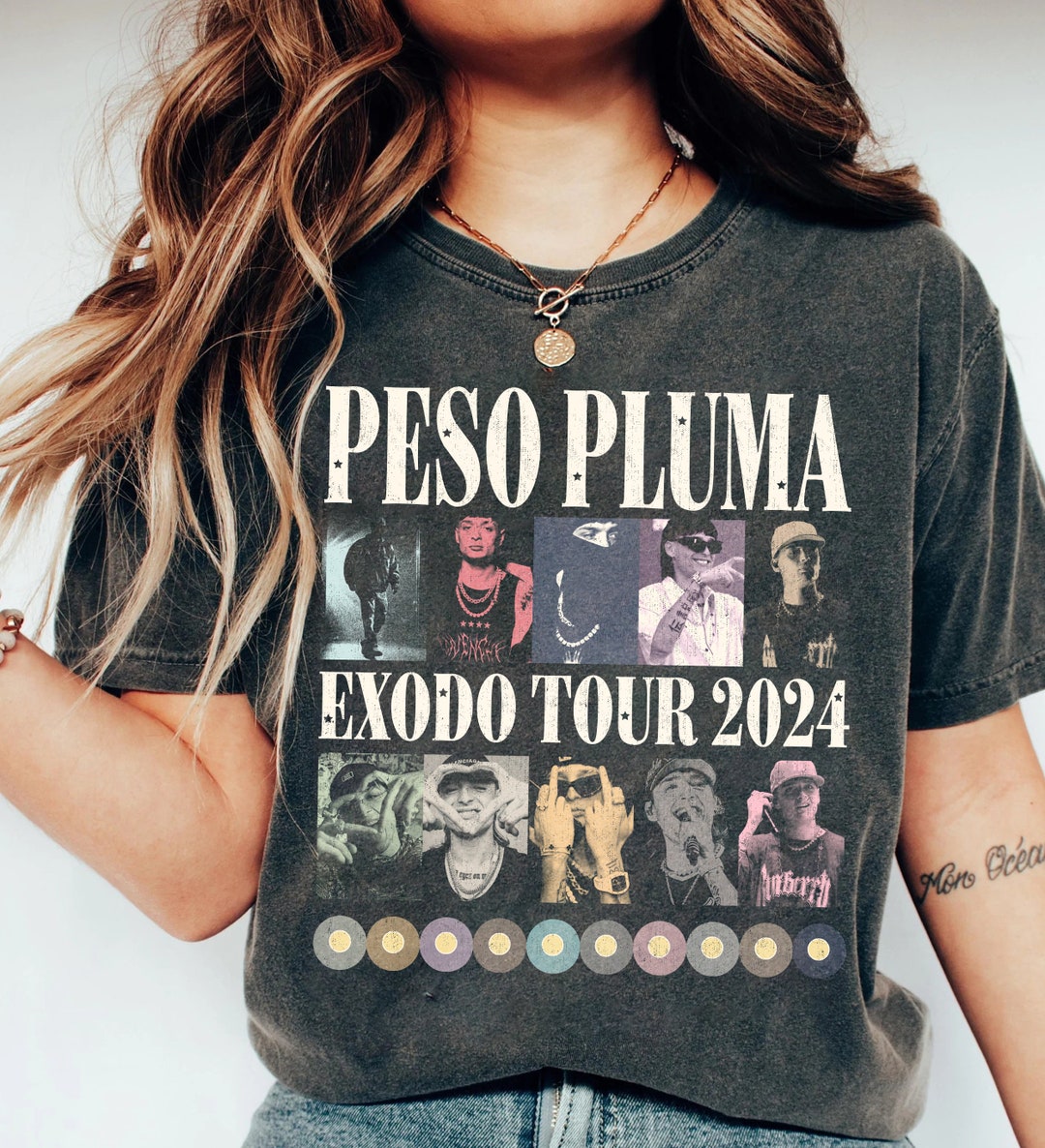 Vintage Peso Pluma 90s Homage Shirt, Peso Pluma World Tour 2024 Shirt ...