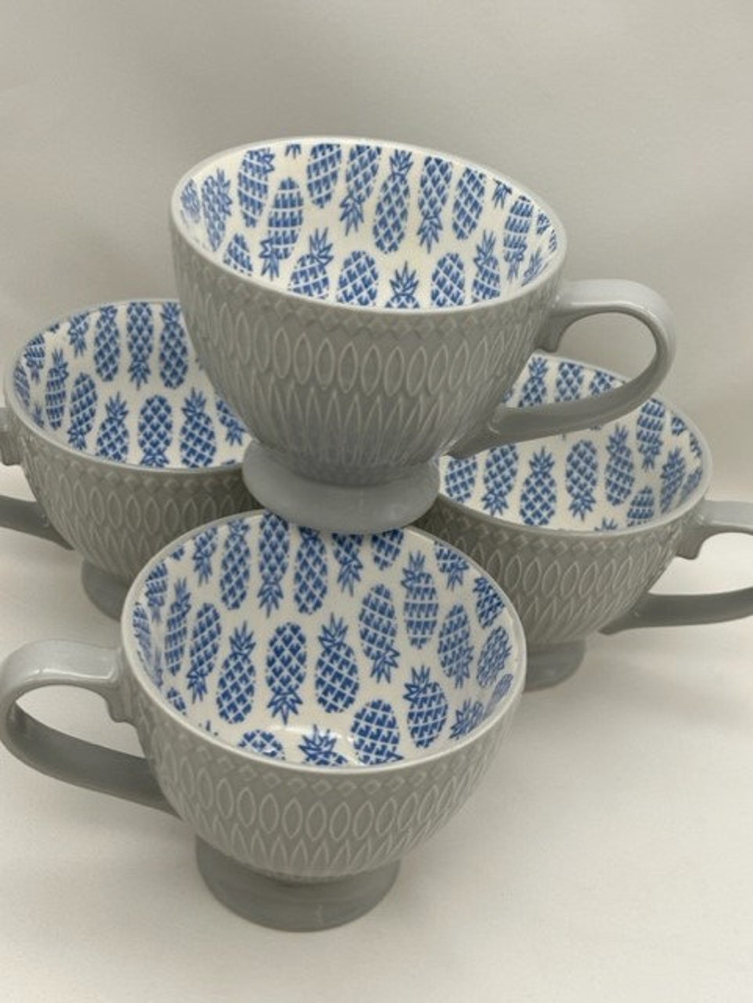 Signature Housewares Footed Ceramic Pineapple Mug / Tea / Hot Chocolate ...